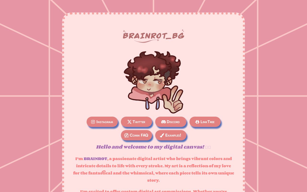 BRAINROT_BG Artist website